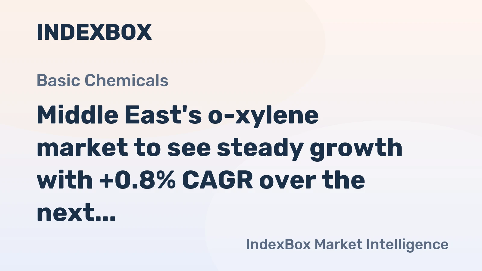 Middle East's o-xylene market to see steady growth with +0.8% CAGR over the next decade