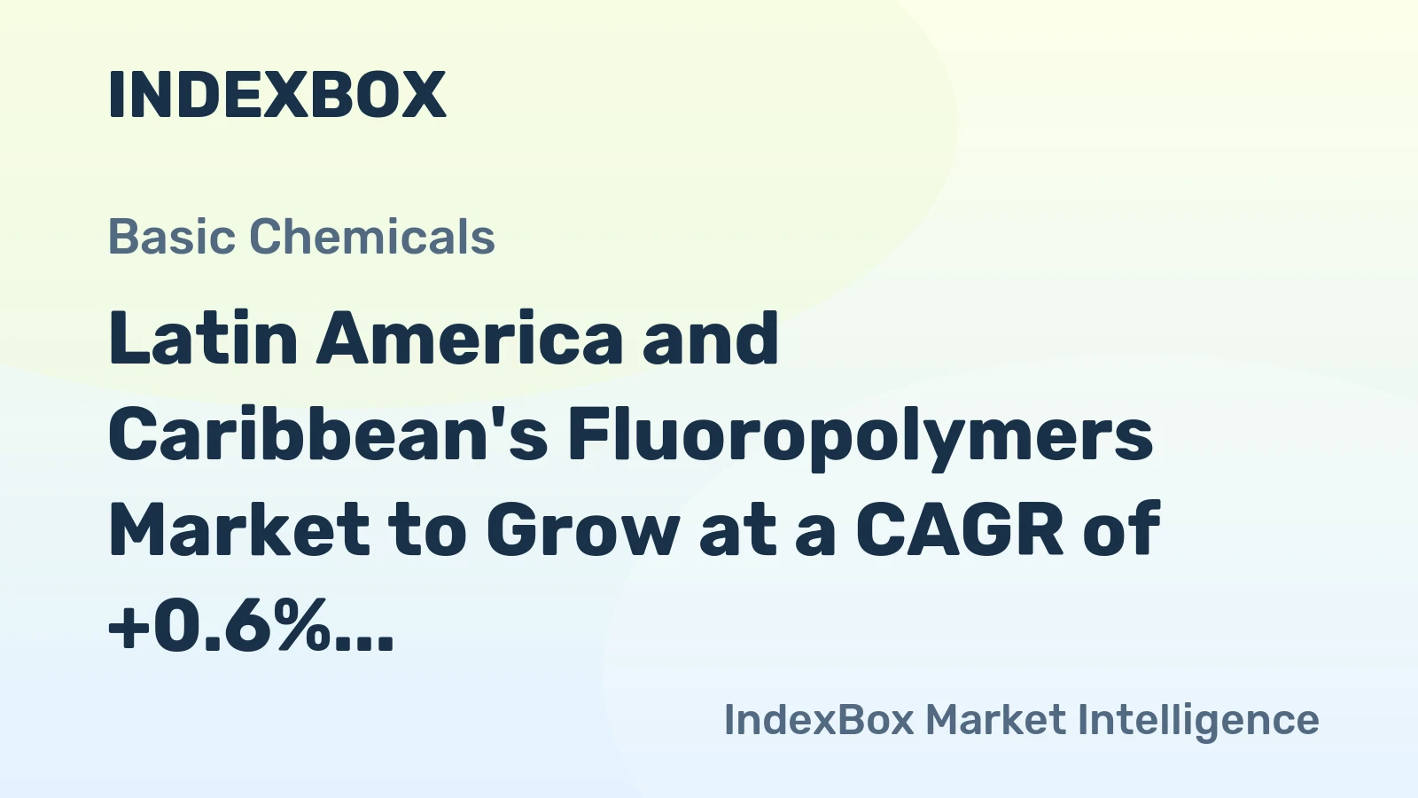 Latin America and Caribbean's Fluoropolymers Market to Grow at a CAGR of +0.6% from 2024 to 2035