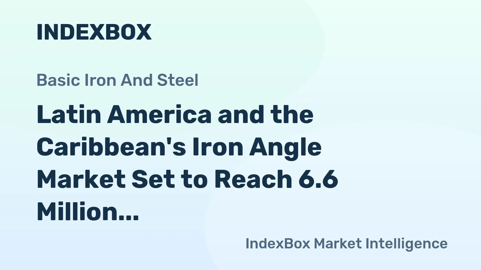 Latin America and the Caribbean's Iron Angle Market Set to Reach 6.6 Million Tons and $6.1 Billion by 2035