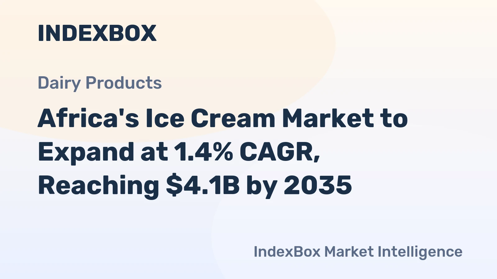 Africa's Ice Cream Market to Expand at 1.4% CAGR, Reaching $4.1B by 2035