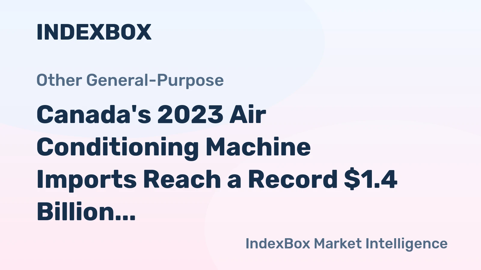Canada's 2023 Air Conditioning Machine Imports Reach a Record $1.4 Billion
