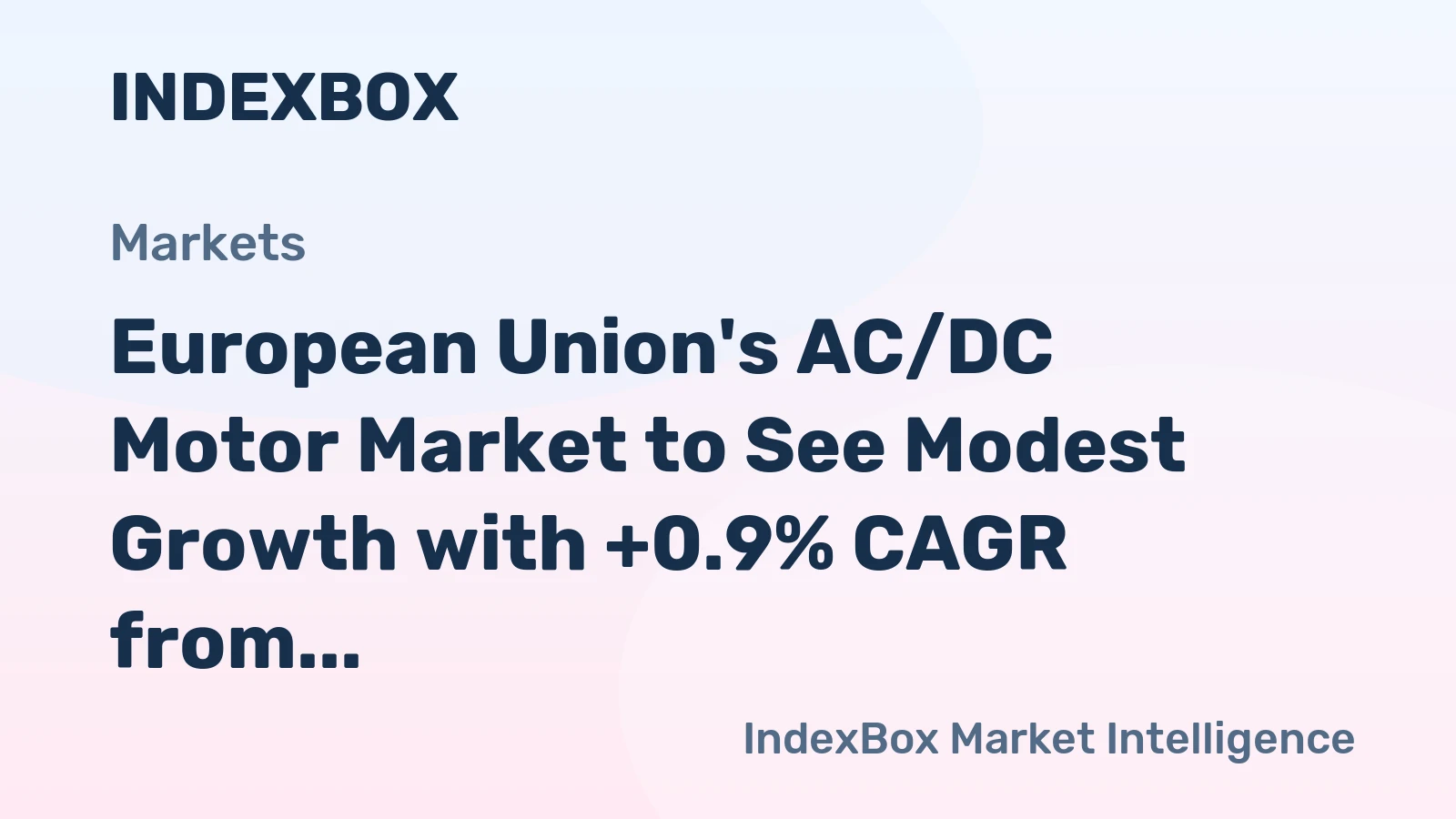 European Union's AC/DC Motor Market to See Modest Growth with +0.9% CAGR from 2024 to 2035