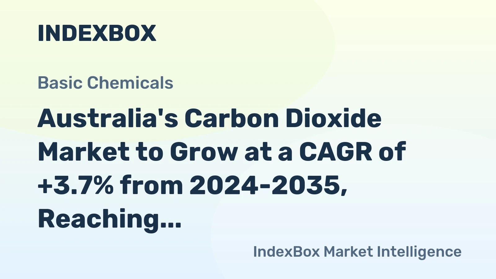 Australia's Carbon Dioxide Market to Grow at a CAGR of +3.7% from 2024-2035, Reaching $647M by 2035