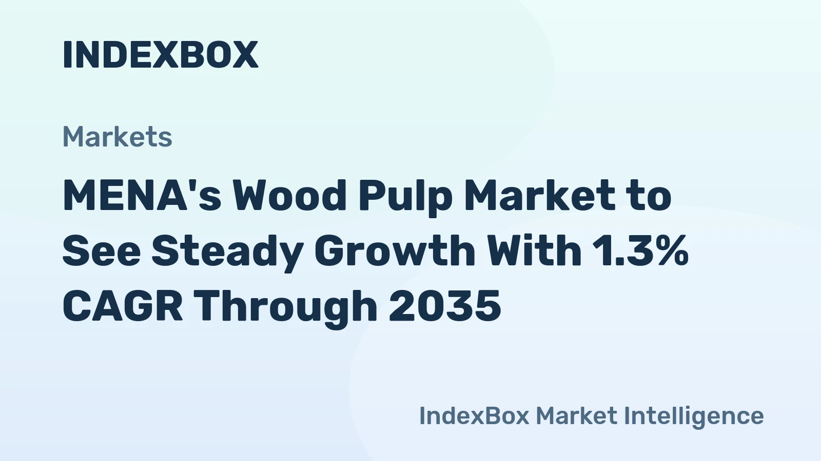 MENA's Wood Pulp Market to See Steady Growth With 1.3% CAGR Through 2035