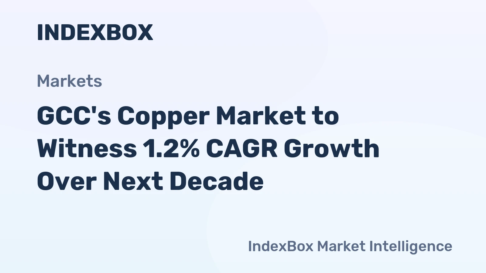 GCC's Copper Market to Witness 1.2% CAGR Growth Over Next Decade