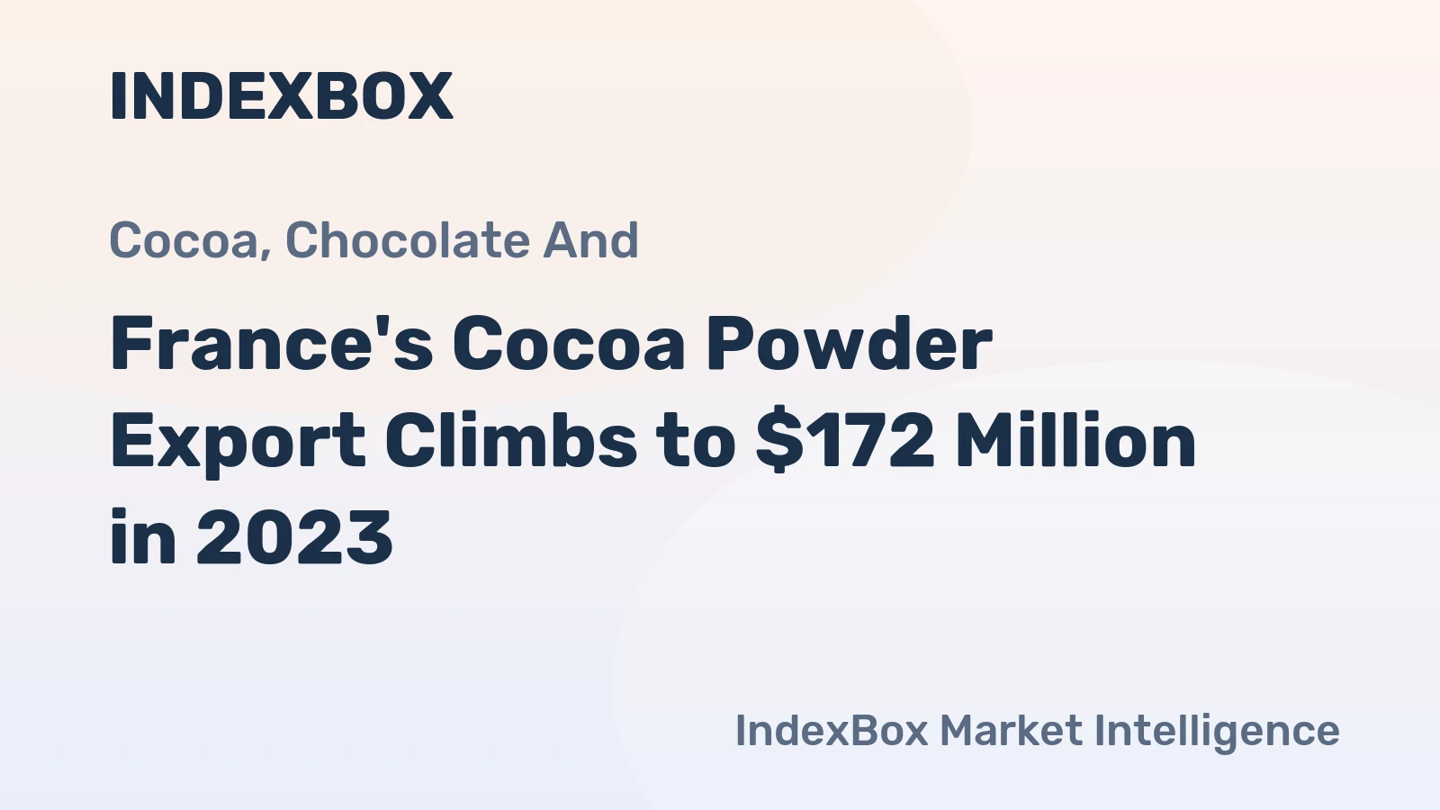 France's Cocoa Powder Export Climbs to $172 Million in 2023