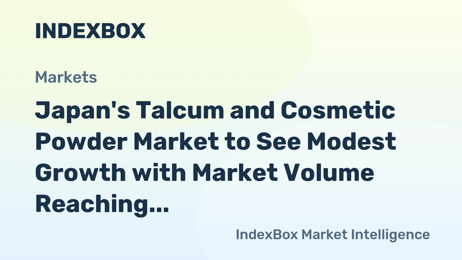 Japan's Talcum and Cosmetic Powder Market to See Modest Growth with Market Volume Reaching 6.4K Tons and Value of $814M by 2035
