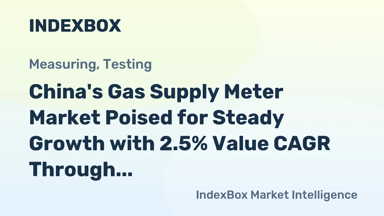 China's Gas Supply Meter Market Poised for Steady Growth with 2.5% Value CAGR Through 2035