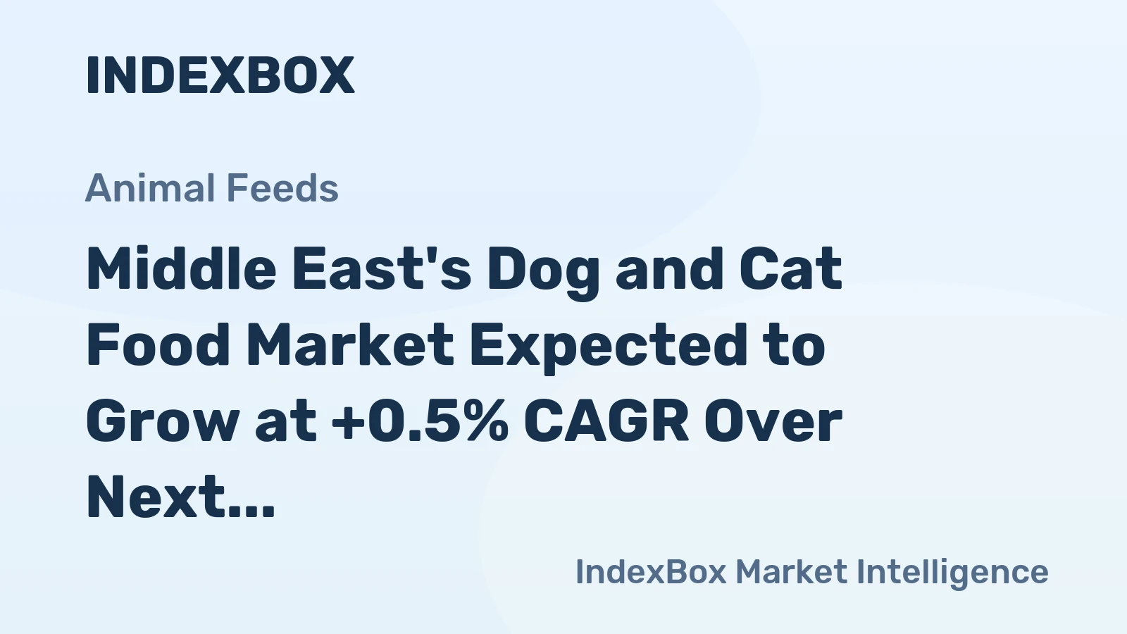 Middle East's Dog and Cat Food Market Expected to Grow at +0.5% CAGR Over Next Decade