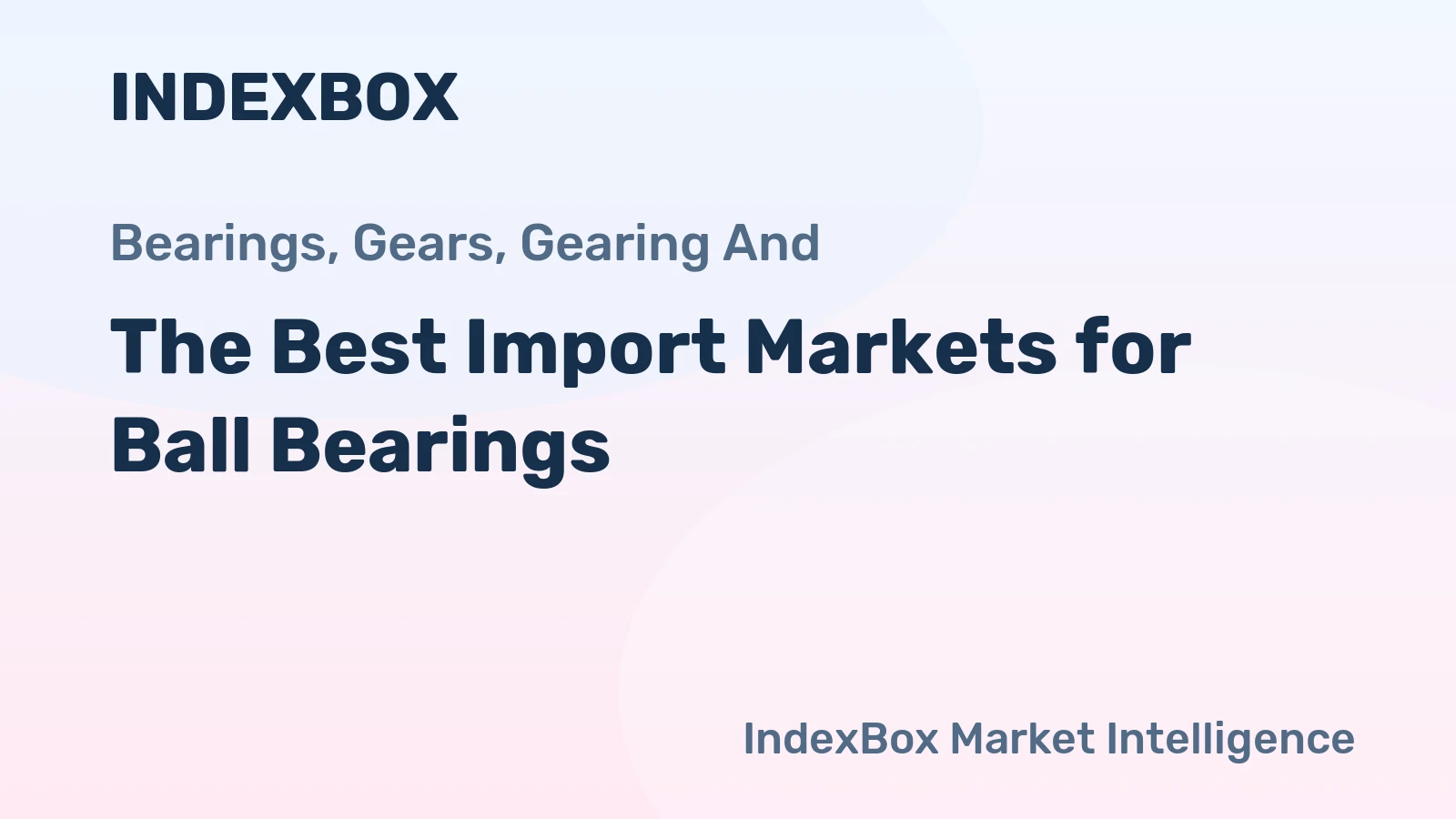 The Best Import Markets for Ball Bearings