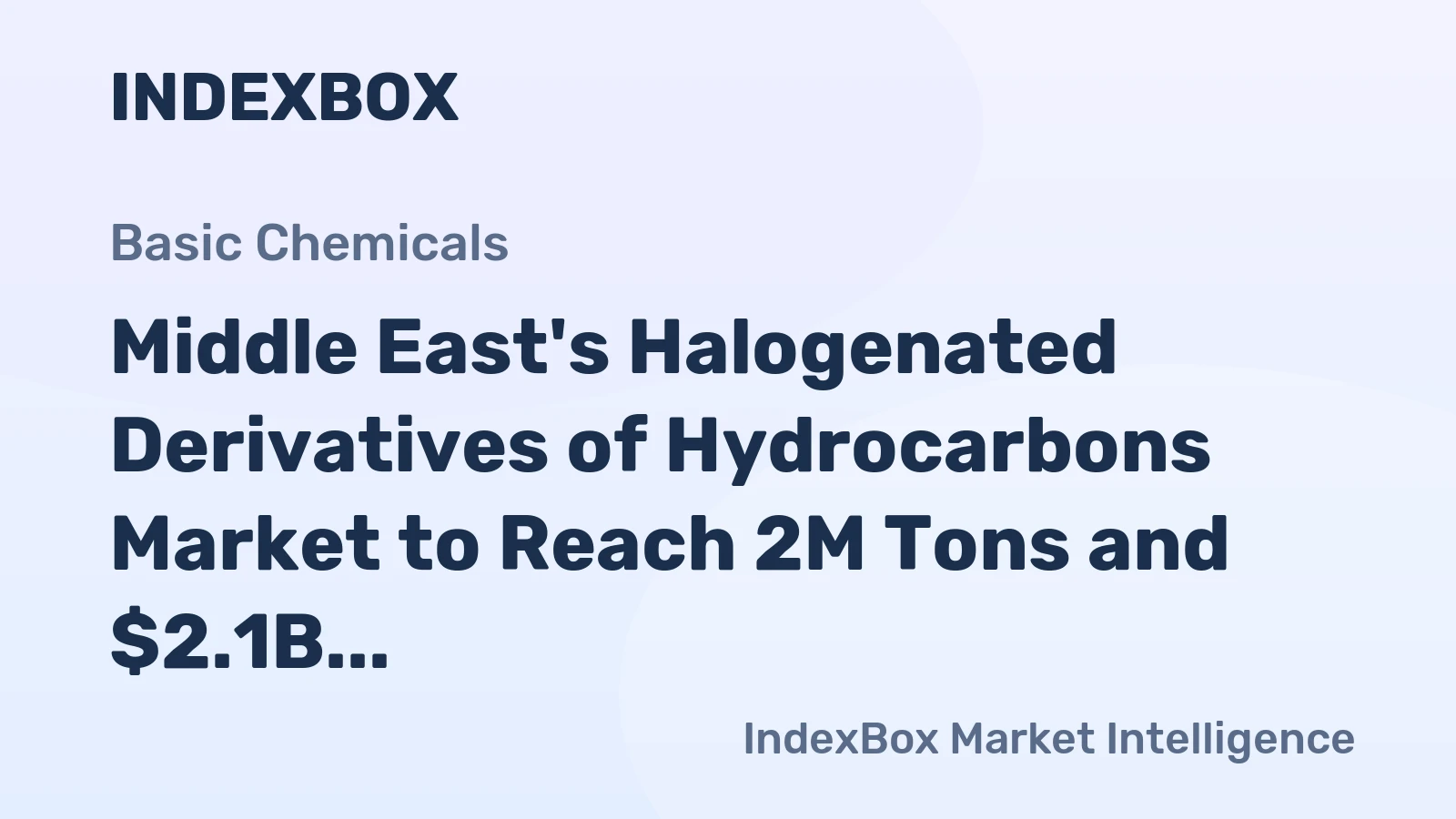 Middle East's Halogenated Derivatives of Hydrocarbons Market to Reach 2M Tons and $2.1B by 2035, Despite Deceleration in Growth
