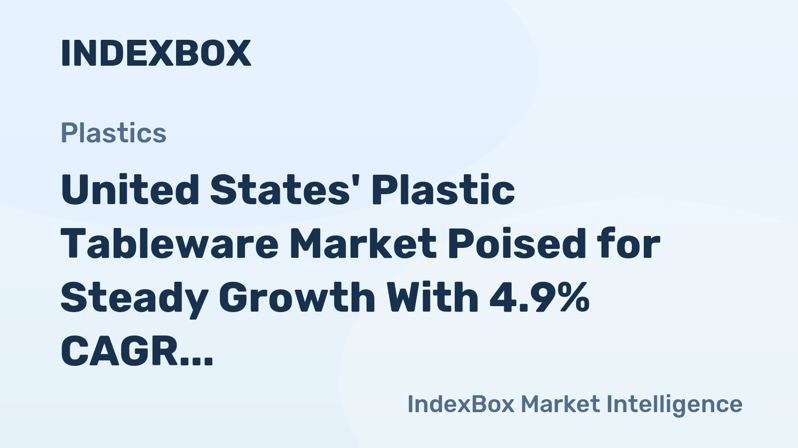 United States' Plastic Tableware Market Poised for Steady Growth With 4.9% CAGR in Value