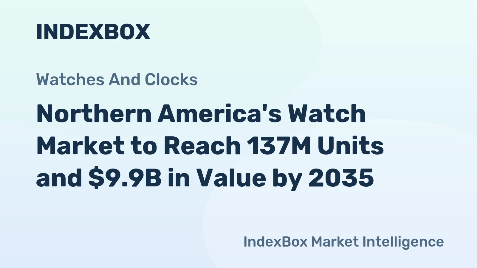 Northern America's Watch Market to Reach 137M Units and $9.9B in Value by 2035