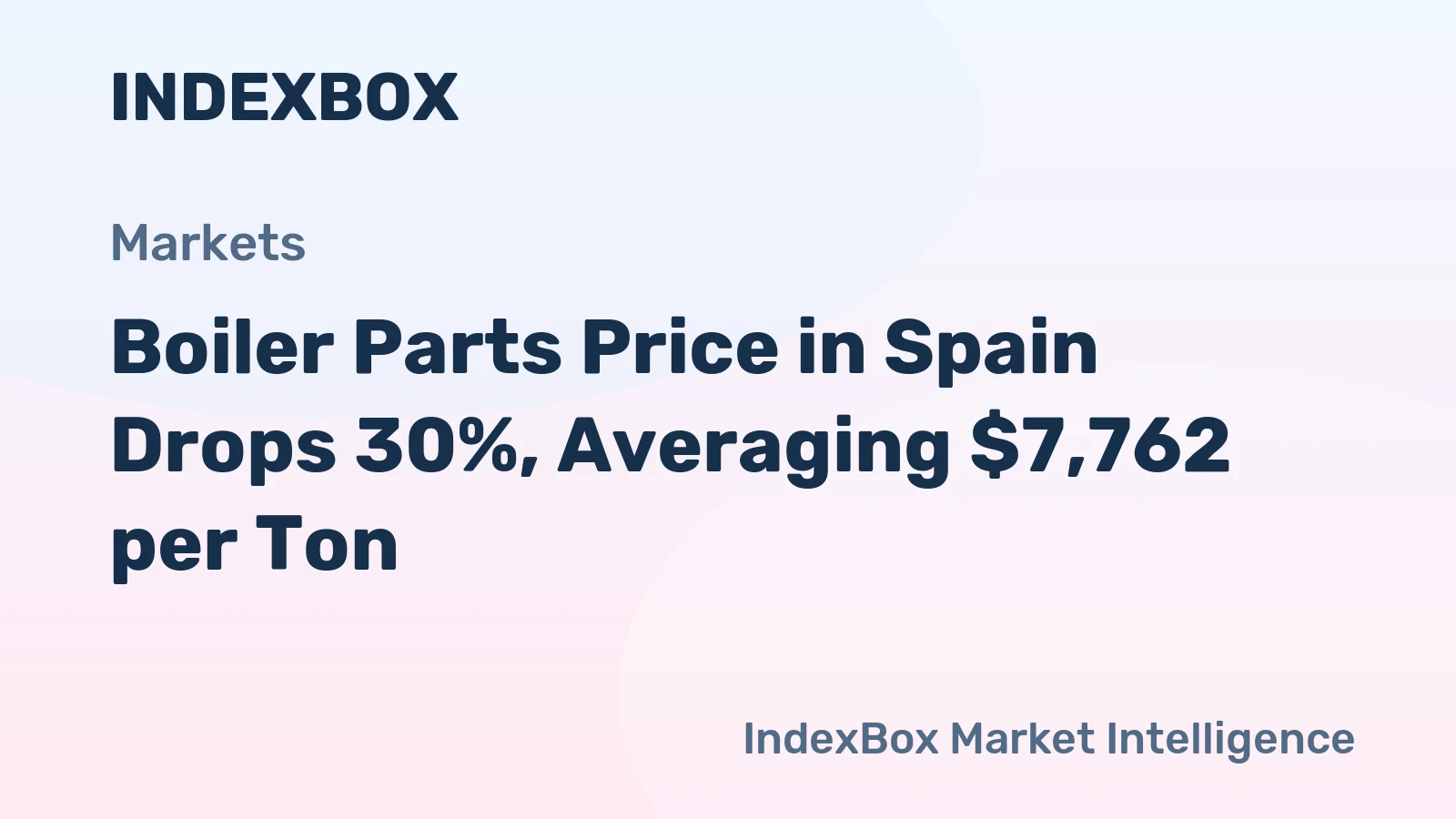 Boiler Parts Price in Spain Drops 30%, Averaging $7,762 per Ton