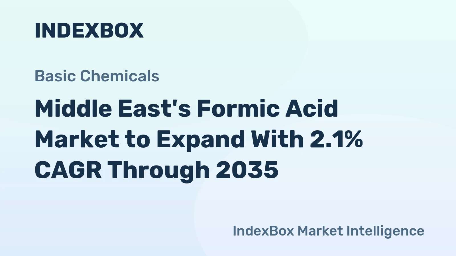 Middle East's Formic Acid Market to Expand With 2.1% CAGR Through 2035