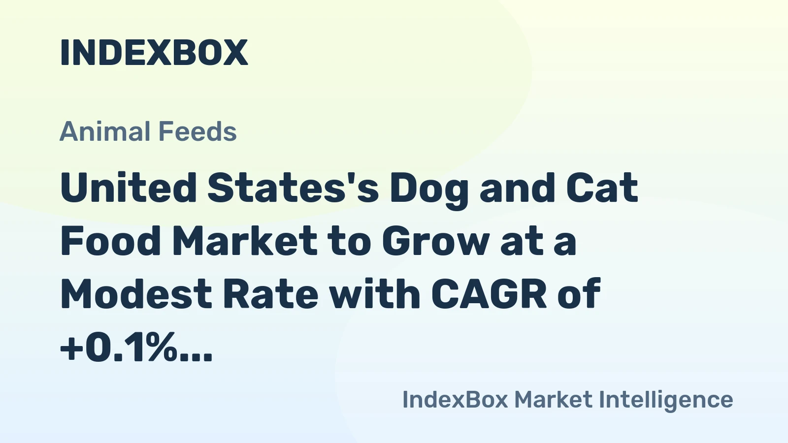 United States's Dog and Cat Food Market to Grow at a Modest Rate with CAGR of +0.1%