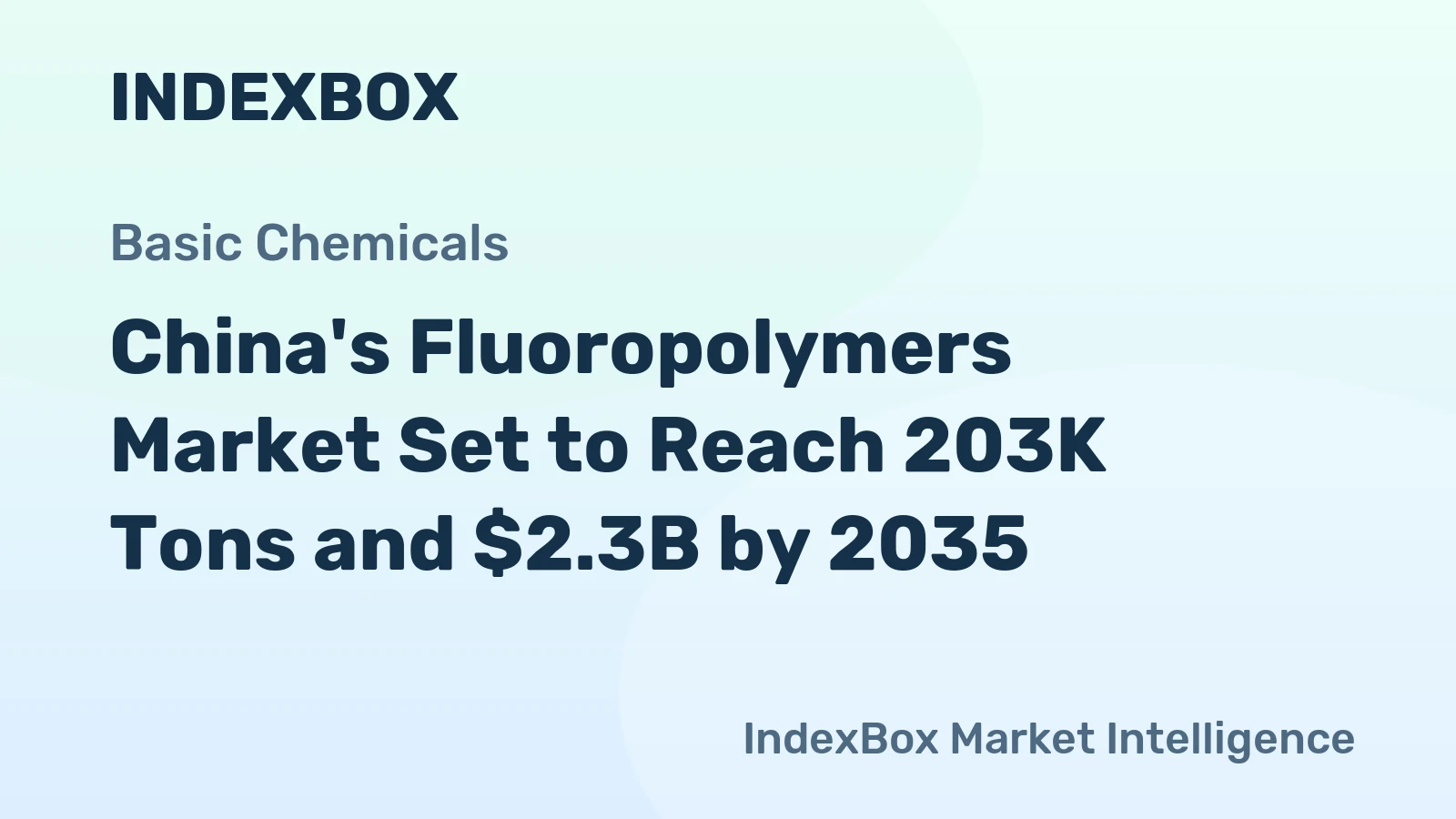 China's Fluoropolymers Market Set to Reach 203K Tons and $2.3B by 2035