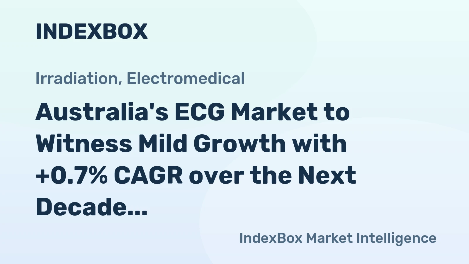 Australia's ECG Market to Witness Mild Growth with +0.7% CAGR over the Next Decade