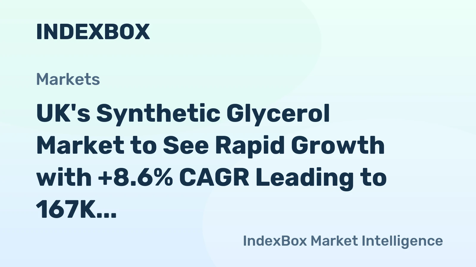UK's Synthetic Glycerol Market to See Rapid Growth with +8.6% CAGR Leading to 167K Tons by 2035