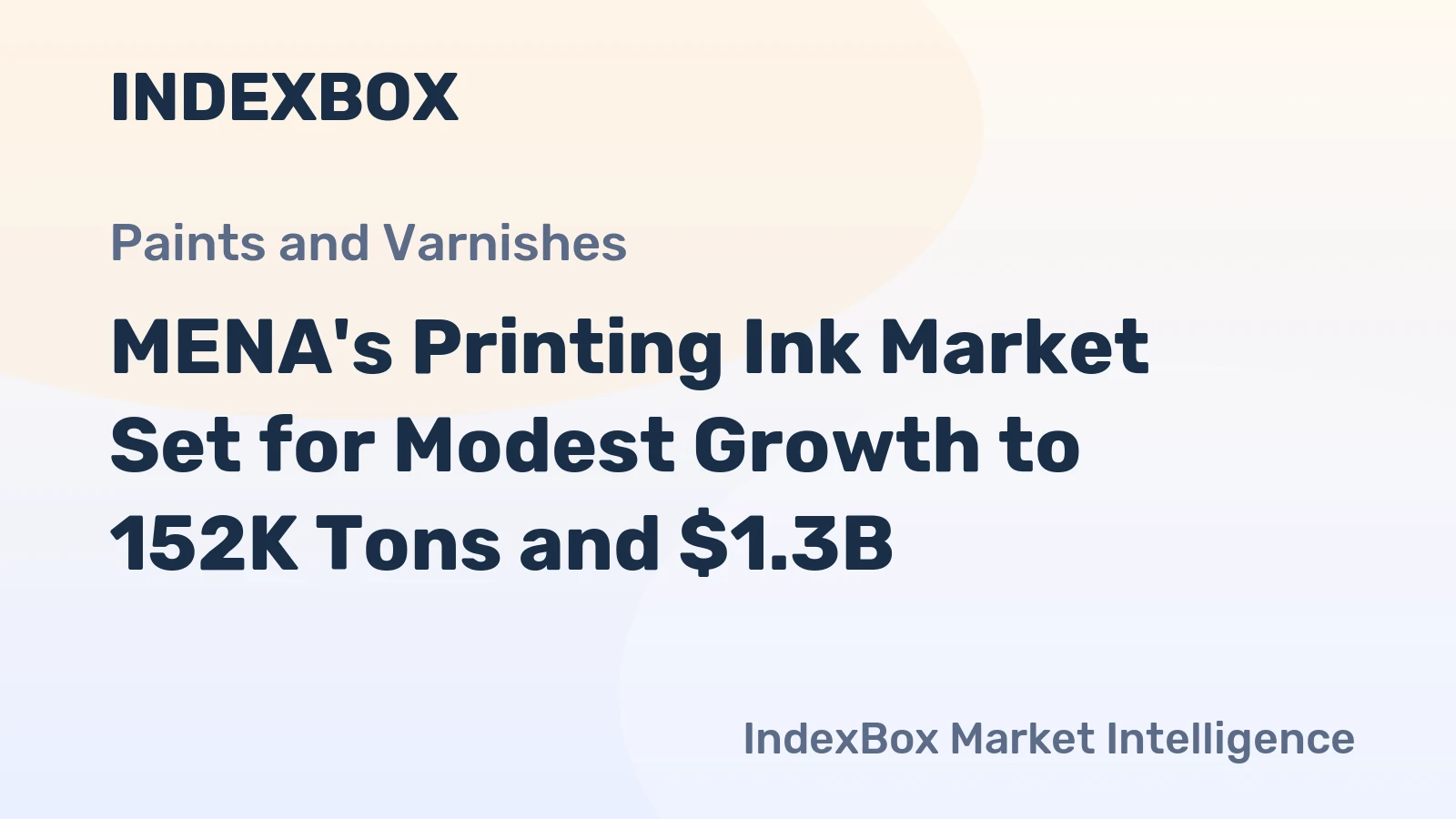 MENA's Printing Ink Market Set for Modest Growth to 152K Tons and $1.3B