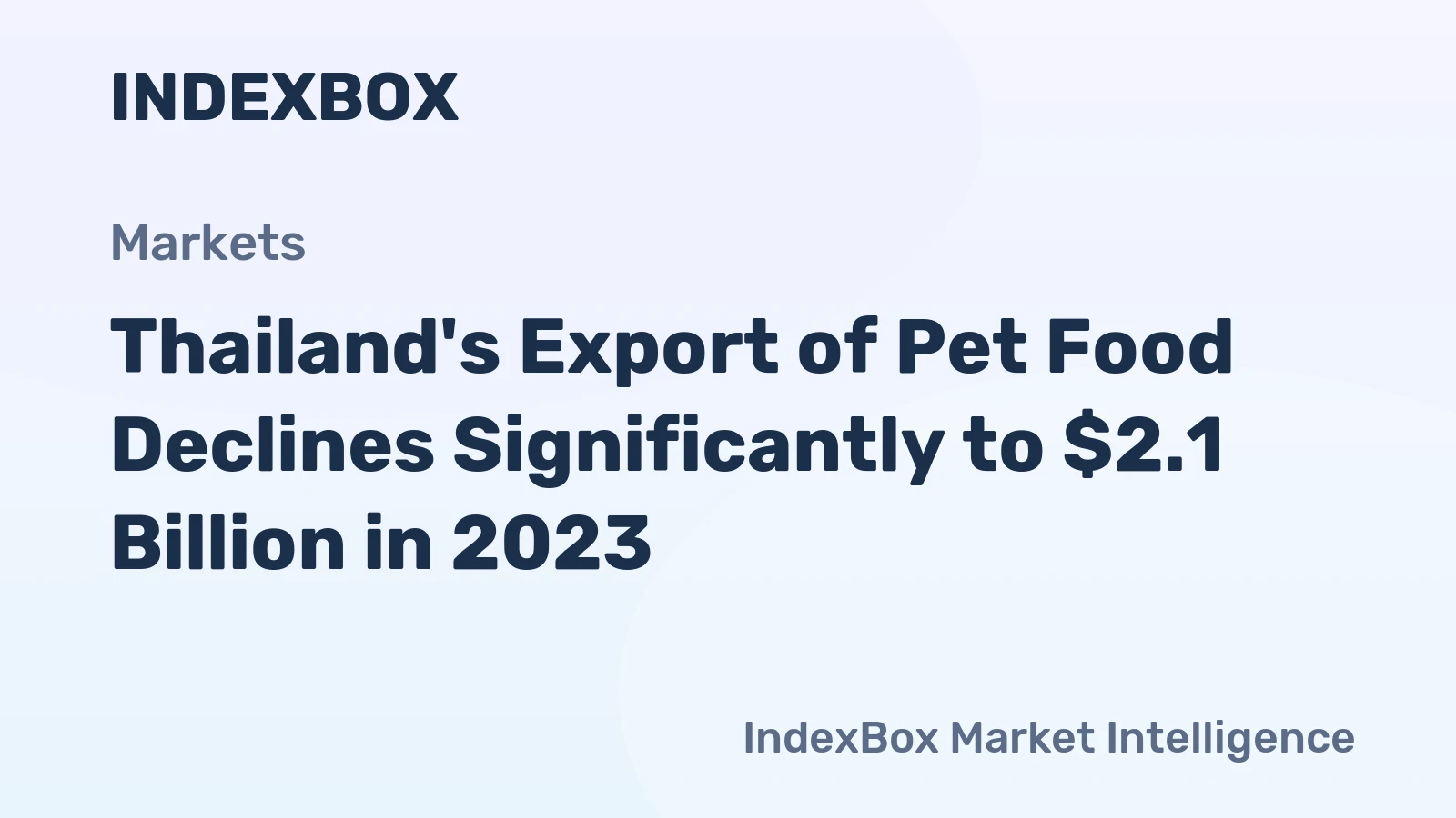 Thailand's Export of Pet Food Declines Significantly to $2.1 Billion in 2023