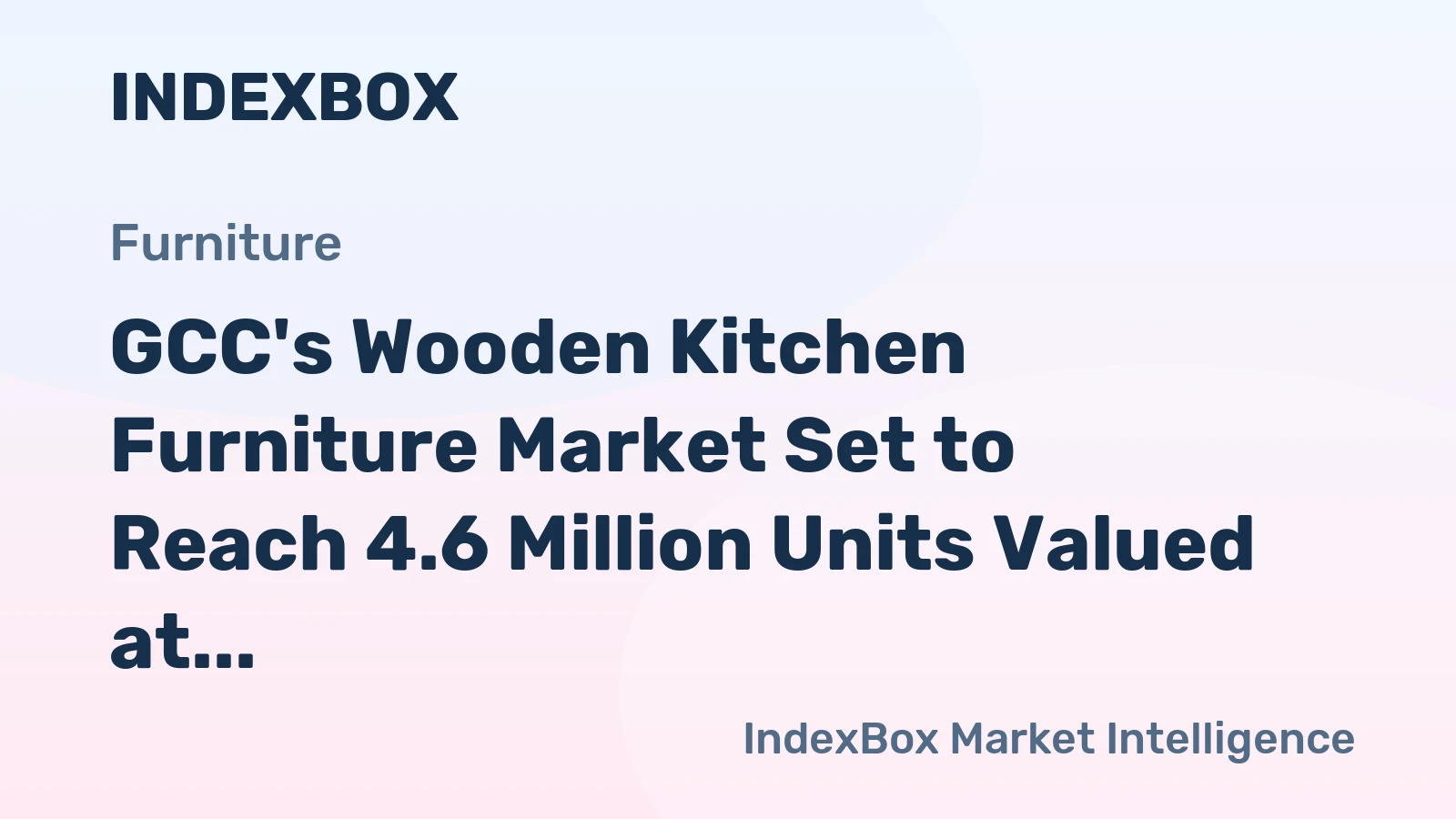 GCC's Wooden Kitchen Furniture Market Set to Reach 4.6 Million Units Valued at $276 Million by 2035