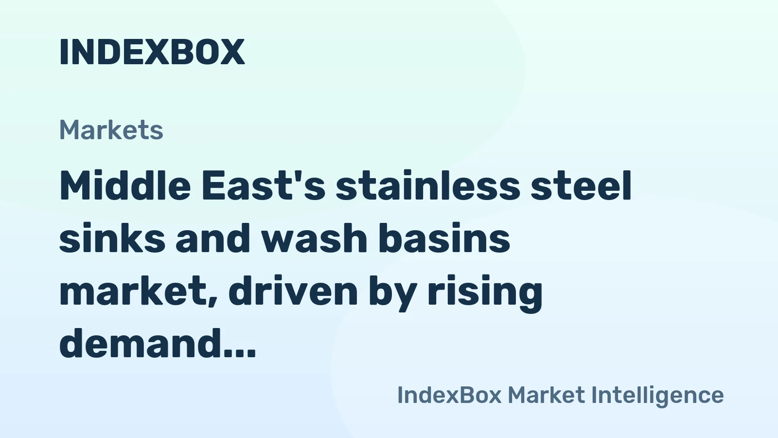Middle East's stainless steel sinks and wash basins market, driven by rising demand, is forecast to grow to 19M units and $148M in value by 2035.