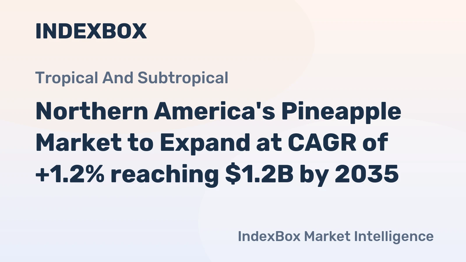 Northern America's Pineapple Market to Expand at CAGR of +1.2% reaching $1.2B by 2035