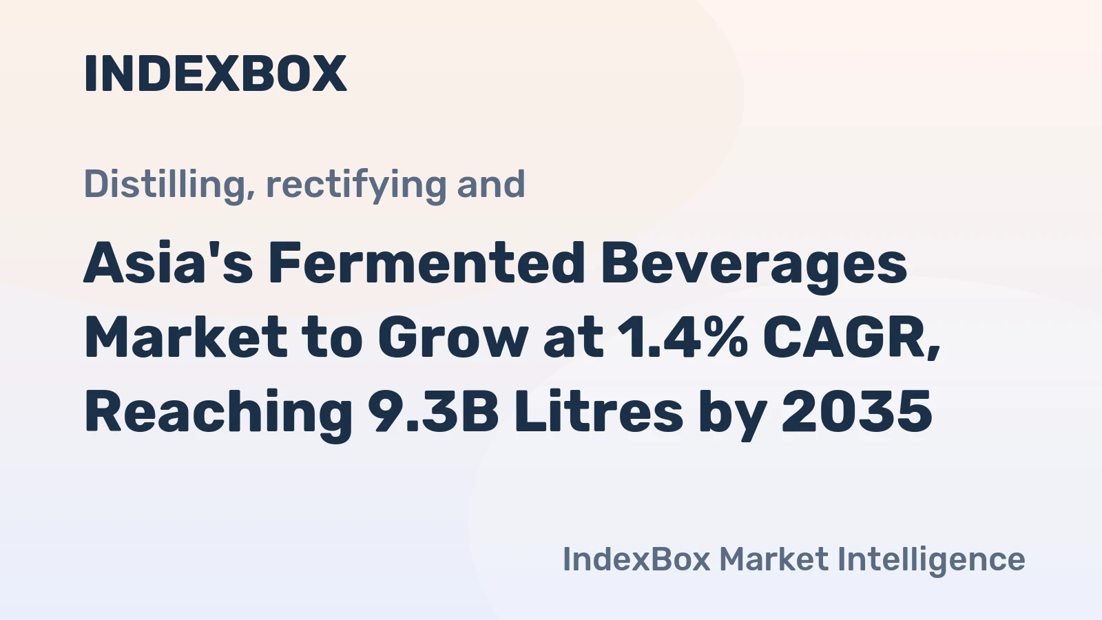Asia's Fermented Beverages Market to Grow at 1.4% CAGR, Reaching 9.3B Litres by 2035