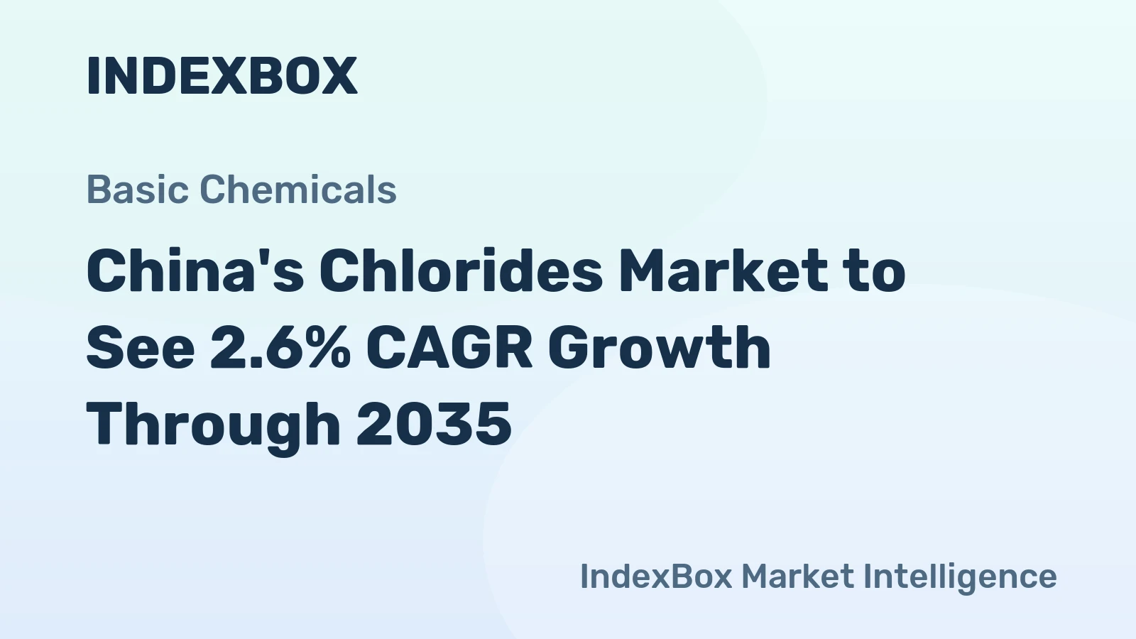 China's Chlorides Market to See 2.6% CAGR Growth Through 2035