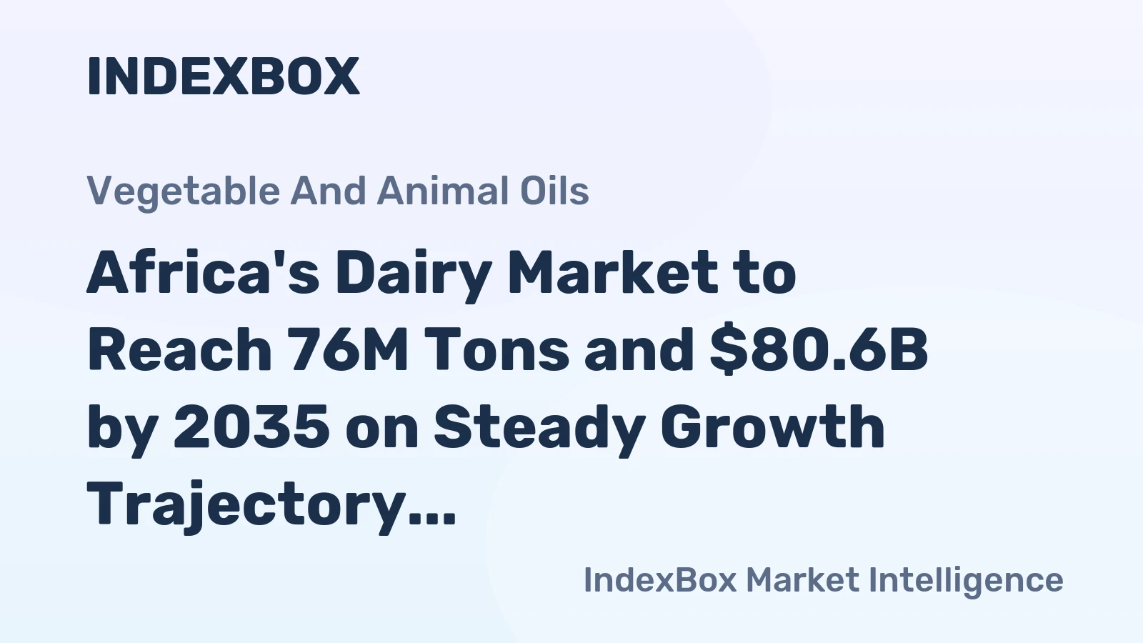 Africa's Dairy Market to Reach 76M Tons and $80.6B by 2035 on Steady Growth Trajectory