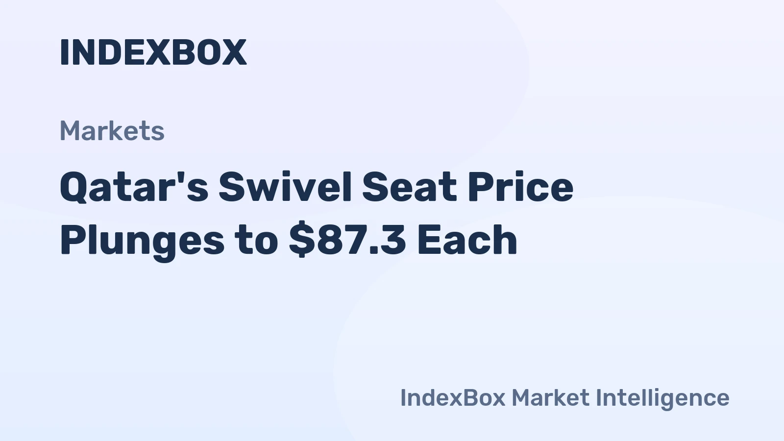 Qatar's Swivel Seat Price Plunges to $87.3 Each