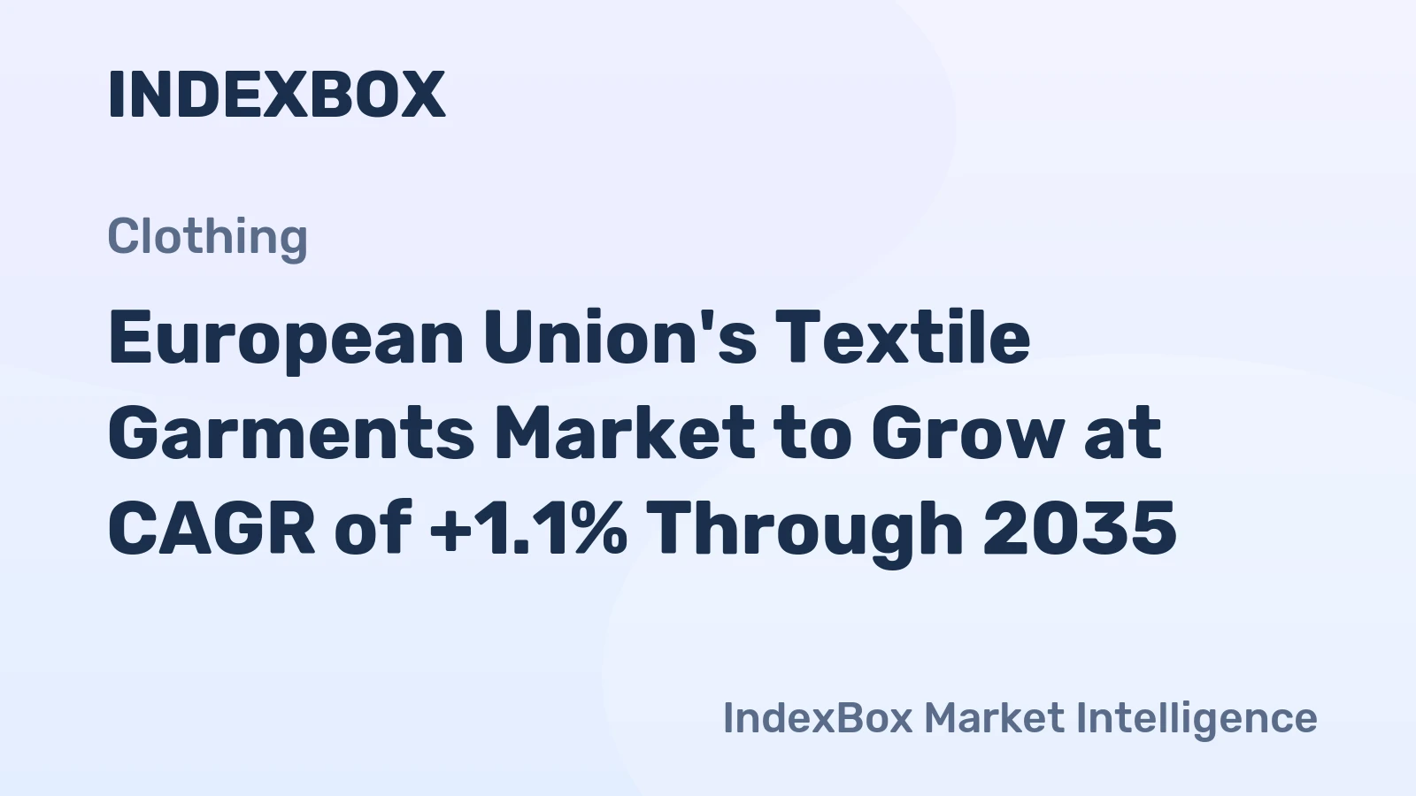 European Union's Textile Garments Market to Grow at CAGR of +1.1% Through 2035