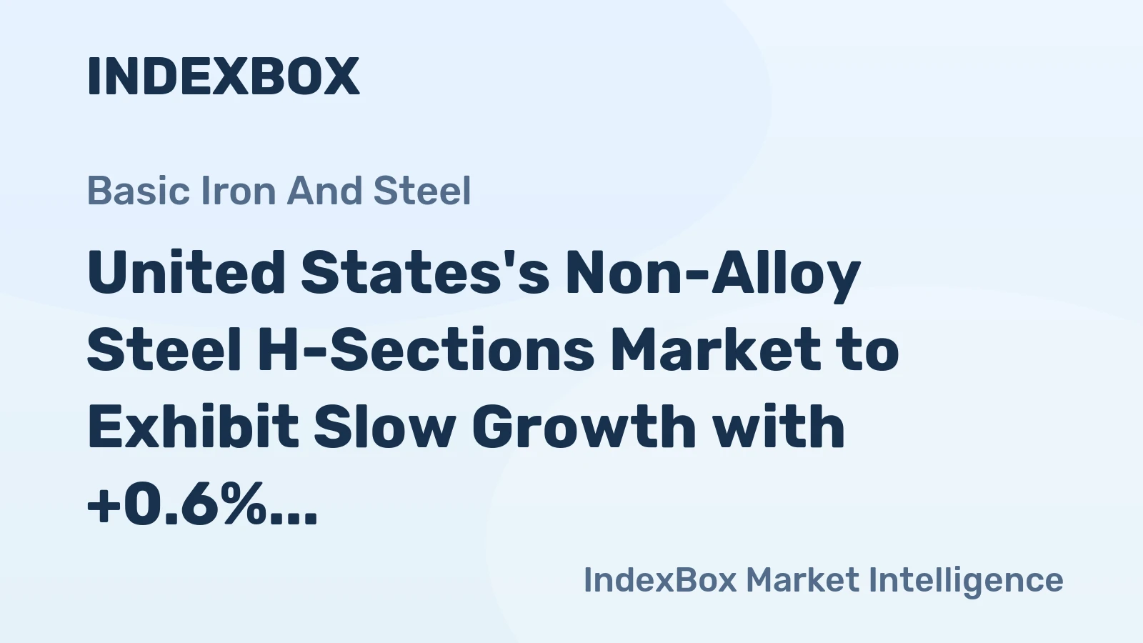 United States's Non-Alloy Steel H-Sections Market to Exhibit Slow Growth with +0.6% CAGR