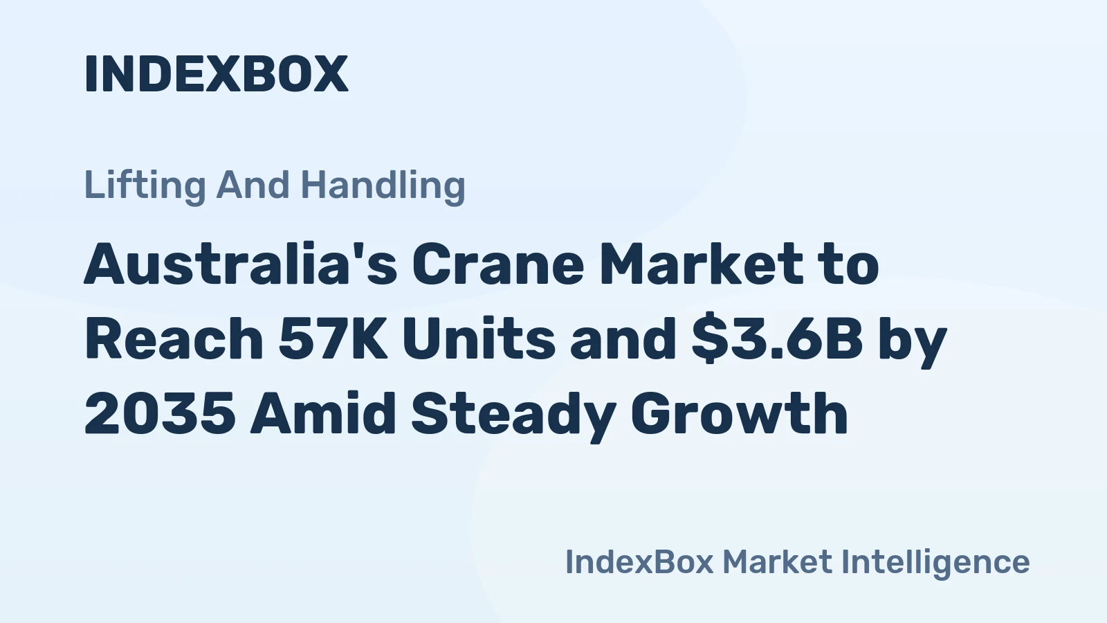 Australia's Crane Market to Reach 57K Units and $3.6B by 2035 Amid Steady Growth