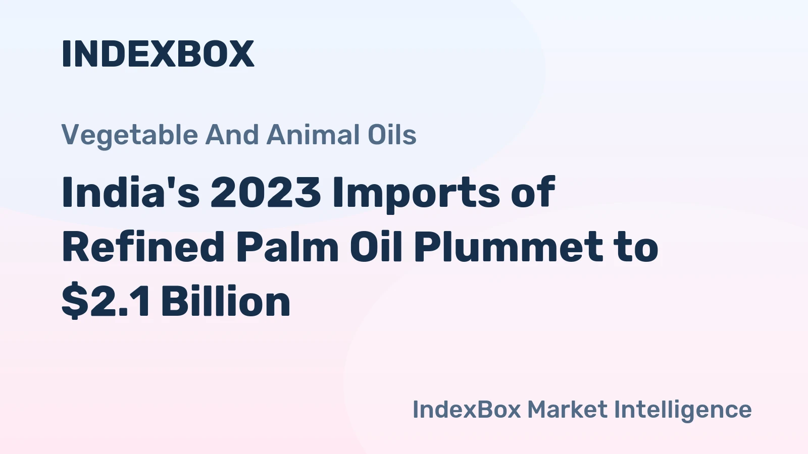 India's 2023 Imports of Refined Palm Oil Plummet to $2.1 Billion
