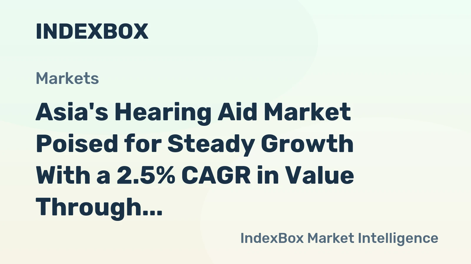 Asia's Hearing Aid Market Poised for Steady Growth With a 2.5% CAGR in Value Through 2035