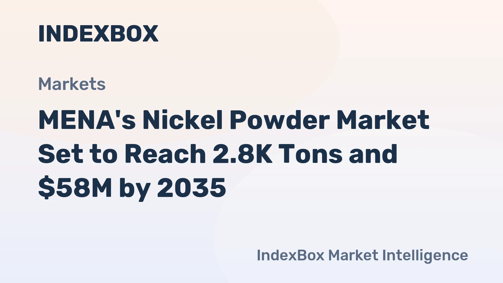 MENA's Nickel Powder Market Set to Reach 2.8K Tons and $58M by 2035