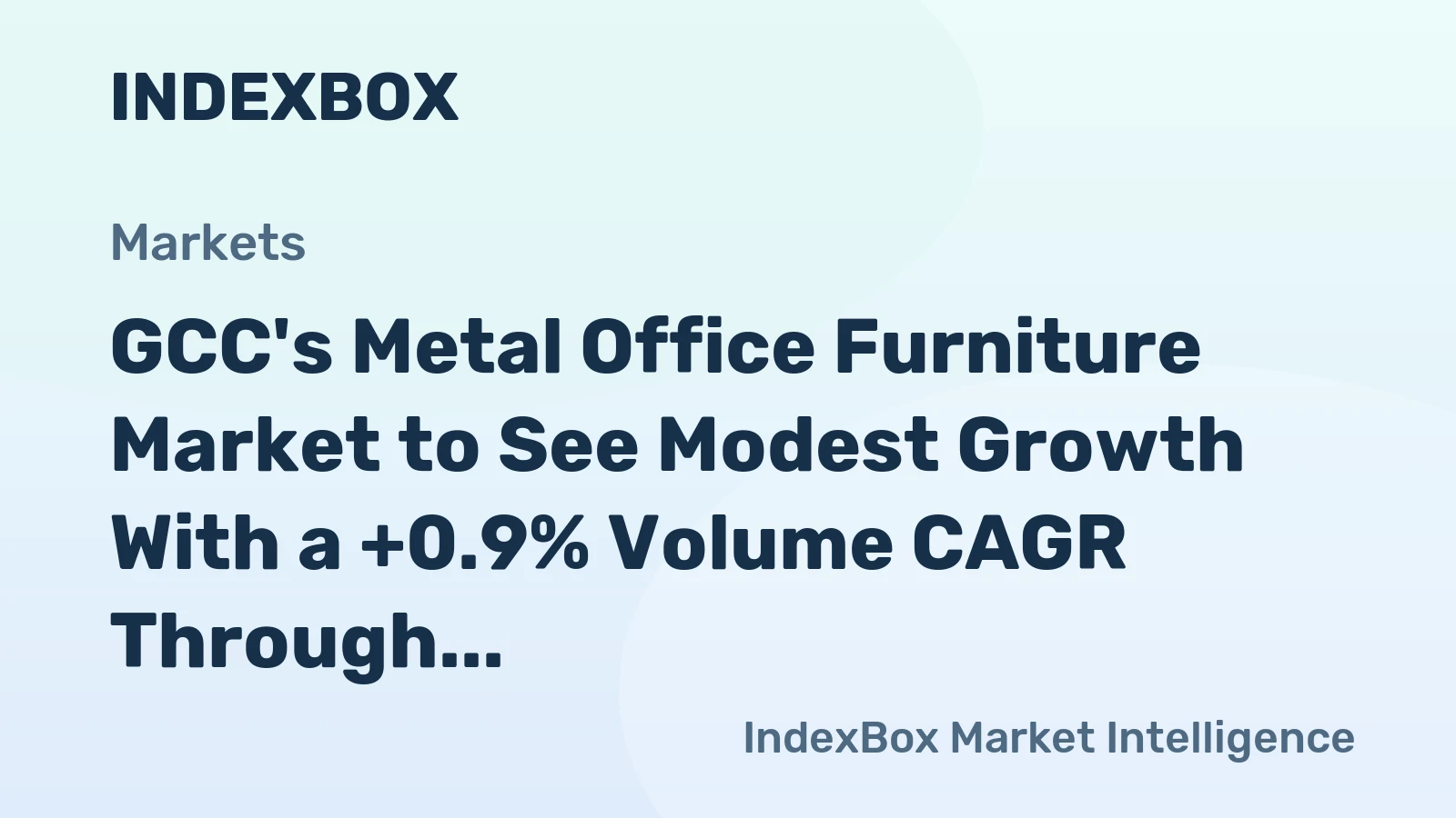 GCC's Metal Office Furniture Market to See Modest Growth With a +0.9% Volume CAGR Through 2035