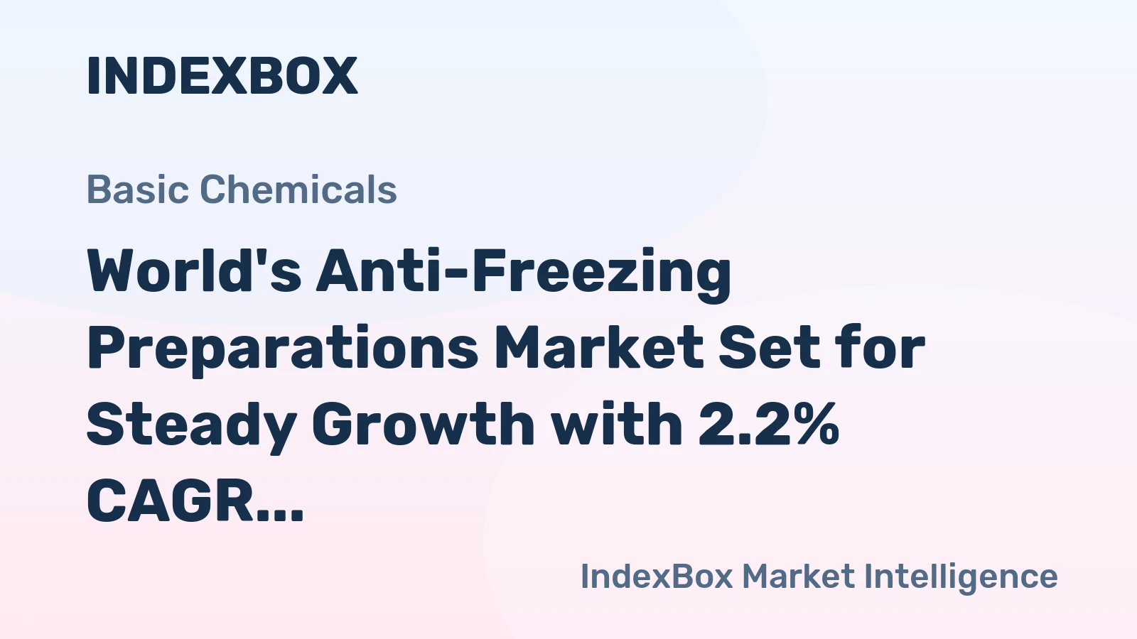 World's Anti-Freezing Preparations Market Set for Steady Growth with 2.2% CAGR in Value Through 2035