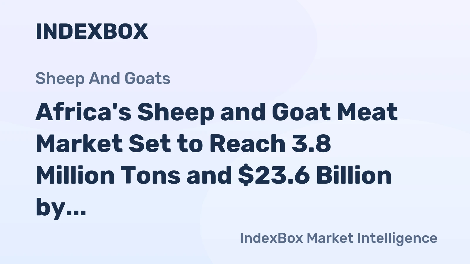 Africa's Sheep and Goat Meat Market Set to Reach 3.8 Million Tons and $23.6 Billion by 2035