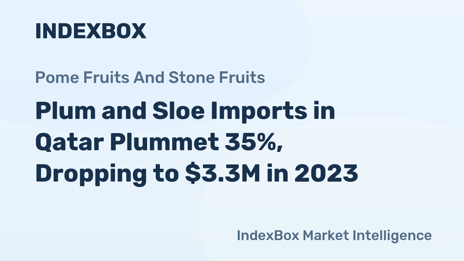 Plum and Sloe Imports in Qatar Plummet 35%, Dropping to $3.3M in 2023