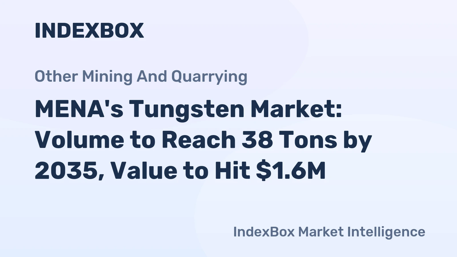 MENA's Tungsten Market: Volume to Reach 38 Tons by 2035, Value to Hit $1.6M