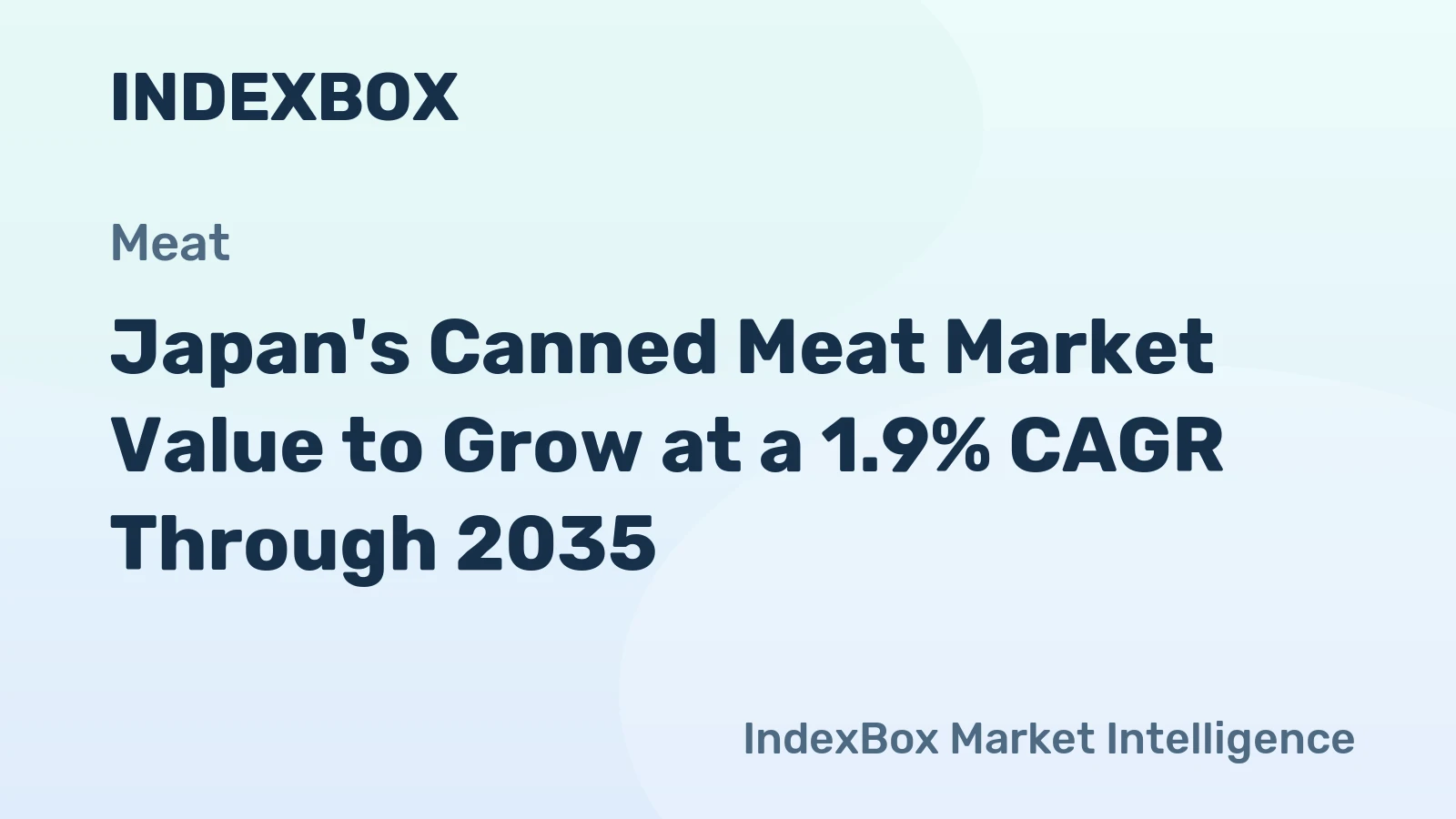 Japan's Canned Meat Market Value to Grow at a 1.9% CAGR Through 2035