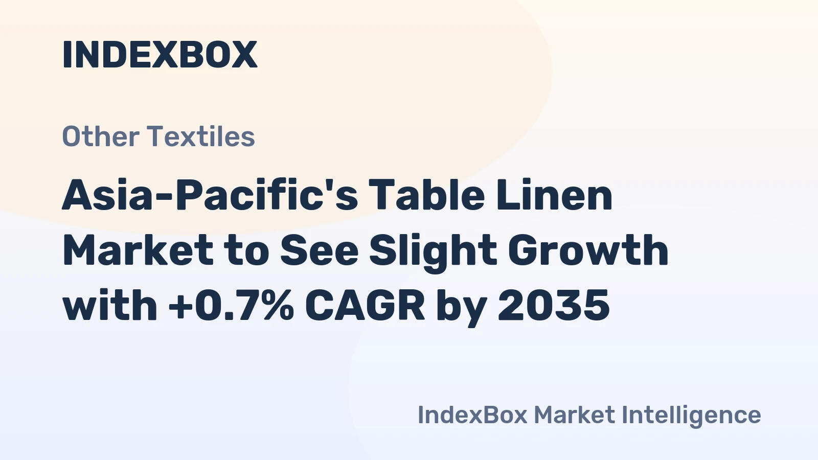 Asia-Pacific's Table Linen Market to See Slight Growth with +0.7% CAGR by 2035
