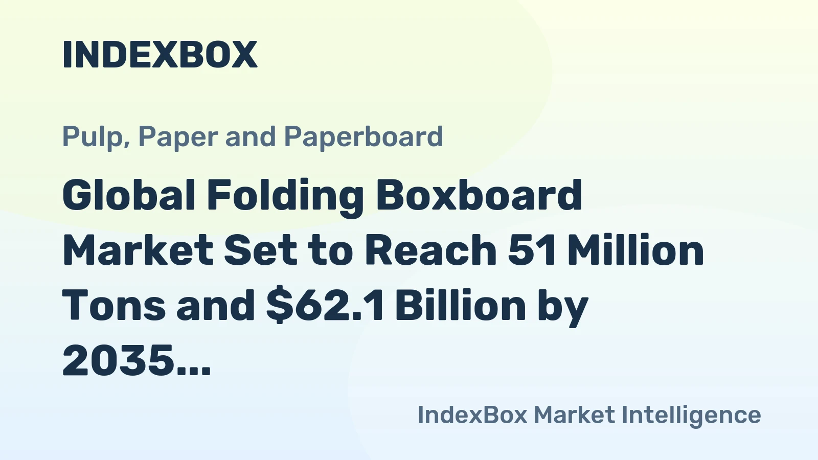 Global Folding Boxboard Market Set to Reach 51 Million Tons and $62.1 Billion by 2035