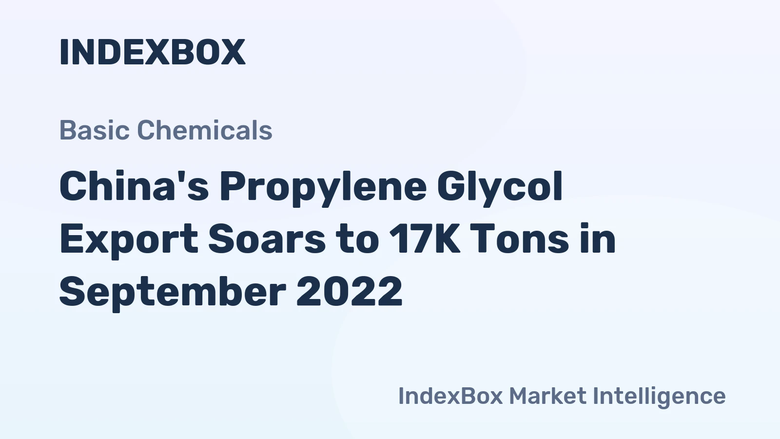 China's Propylene Glycol Export Soars to 17K Tons in September 2022
