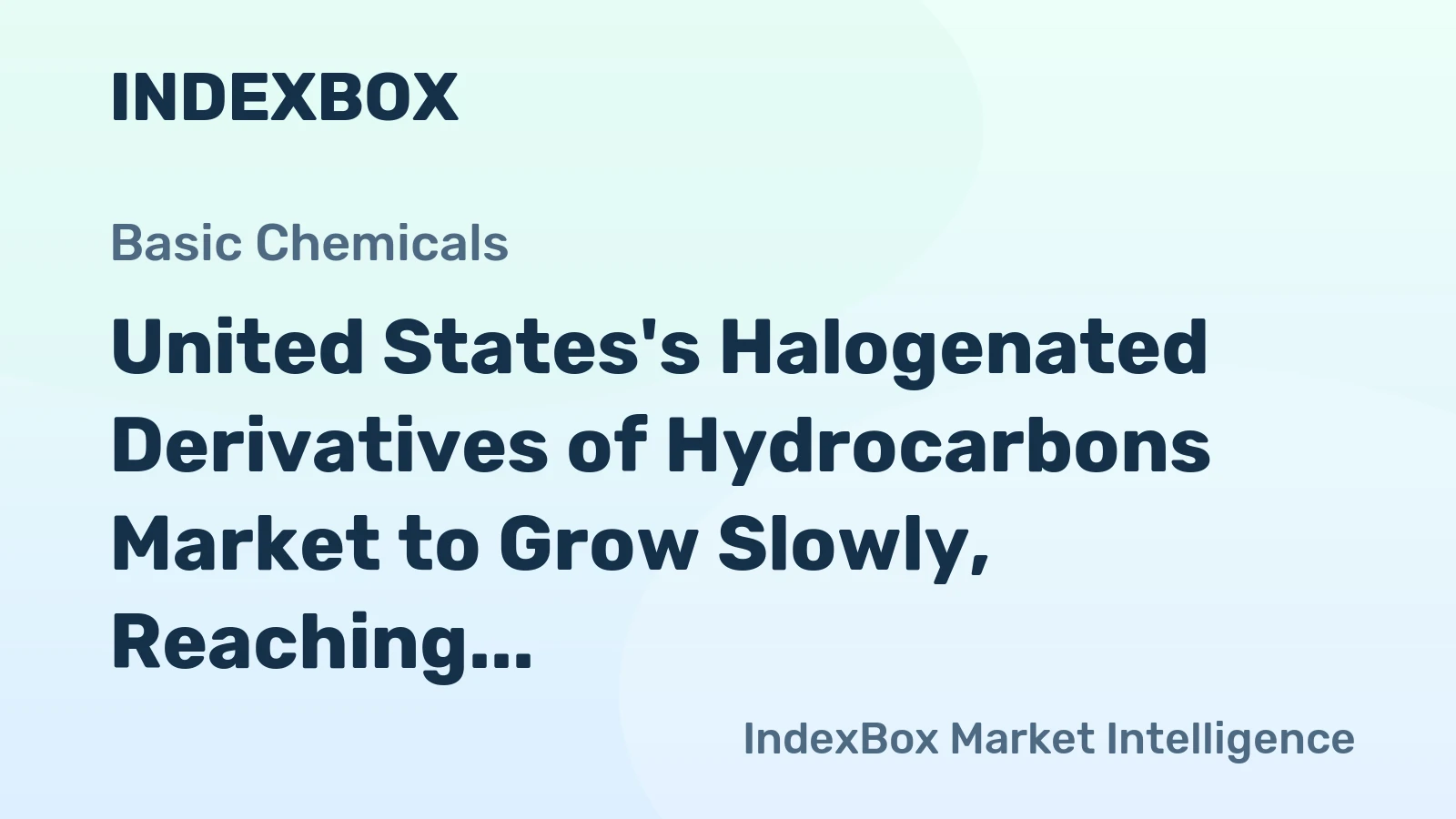 United States's Halogenated Derivatives of Hydrocarbons Market to Grow Slowly, Reaching 2.7M Tons and $3.1B by 2035