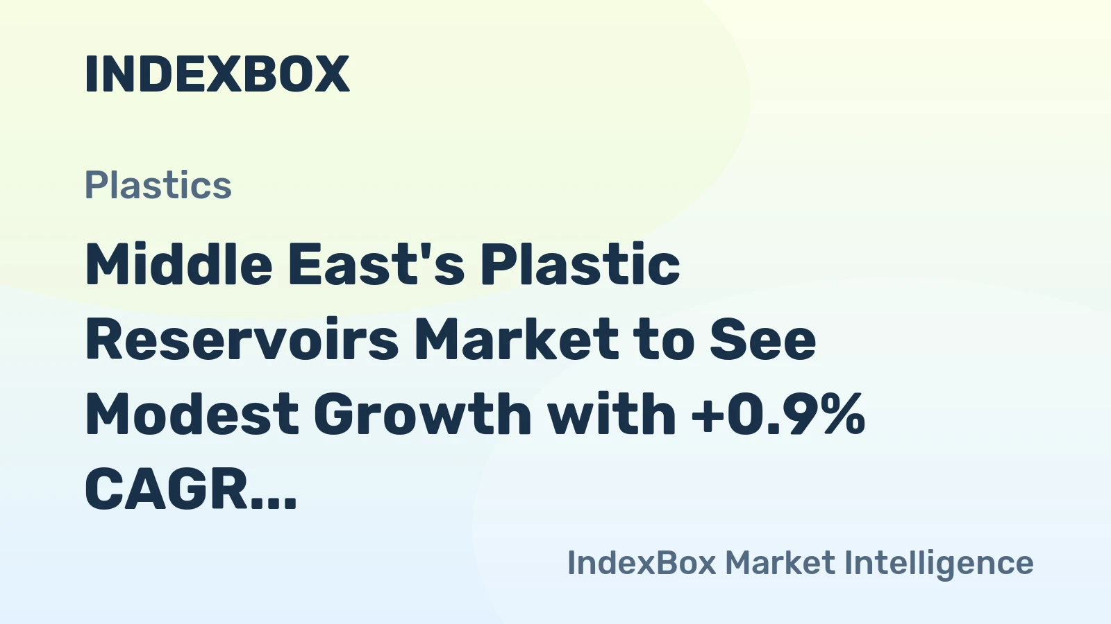 Middle East's Plastic Reservoirs Market to See Modest Growth with +0.9% CAGR through 2035
