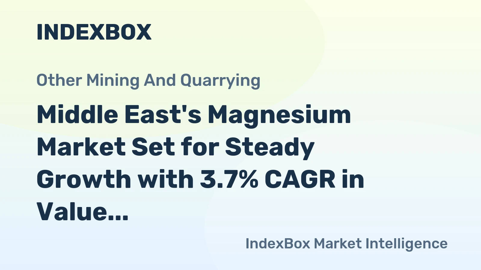 Middle East's Magnesium Market Set for Steady Growth with 3.7% CAGR in Value Through 2035